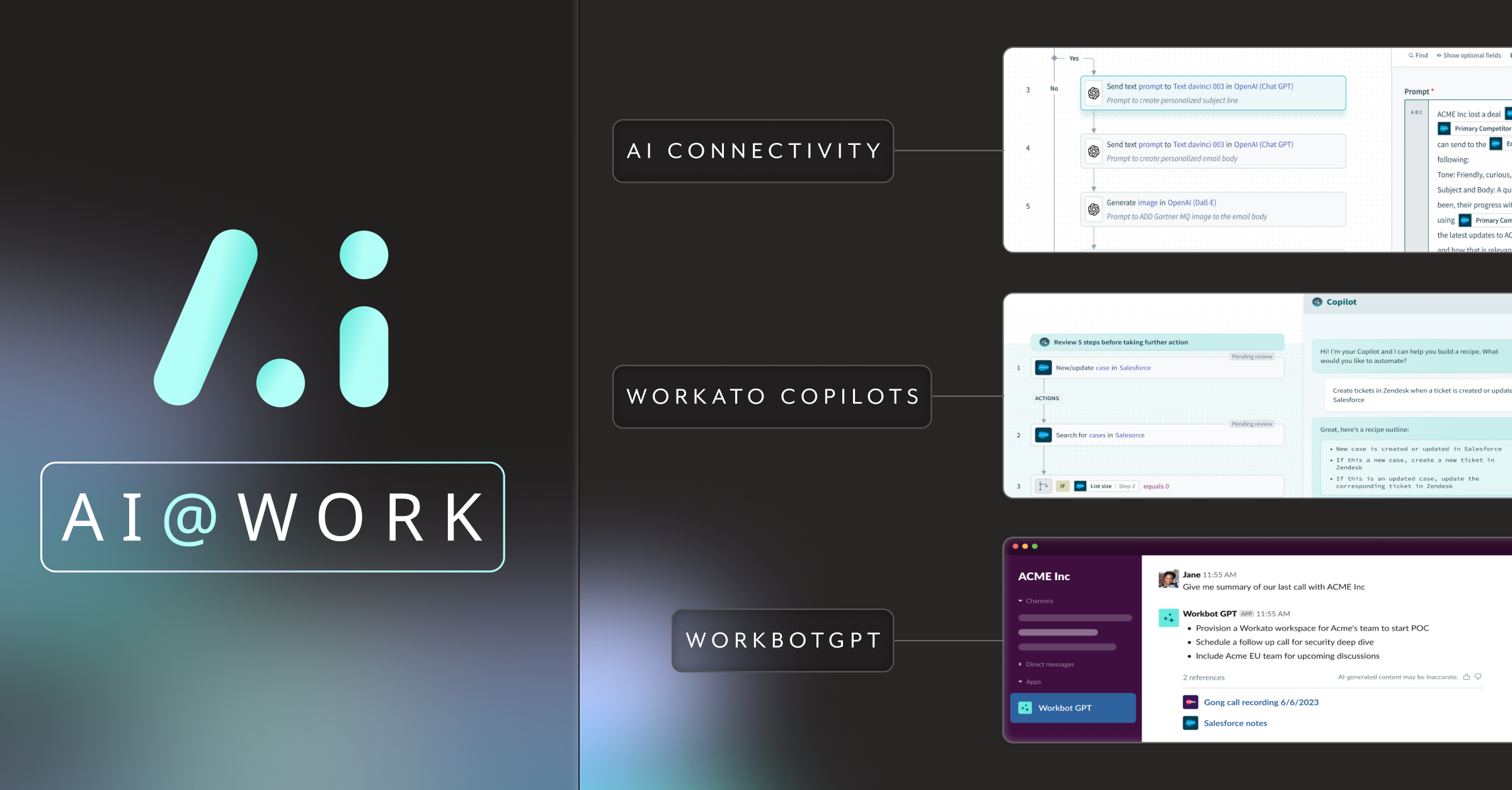 2023年7月20日 | AI@Work Webinar - Workato | エンタープライズ オートメーション プラットフォーム 2023年7月20日 | AI@Work Webinar - Workato | エンタープライズ オートメーション プラットフォーム